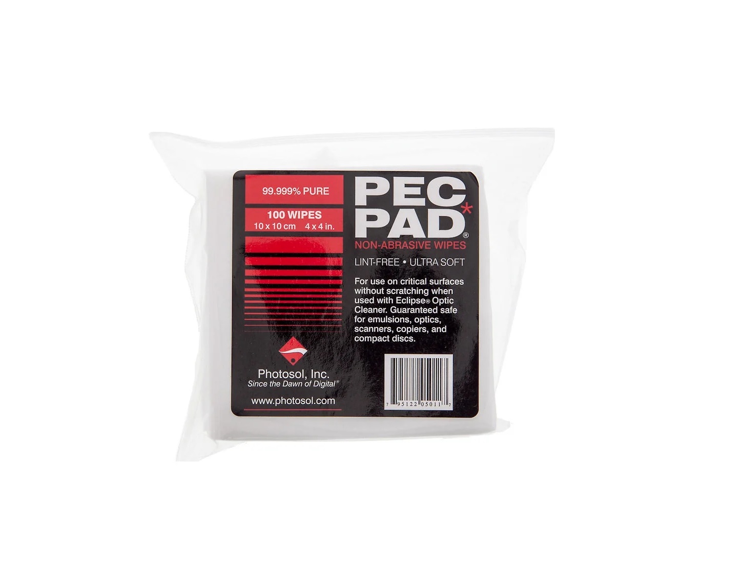 Cathay Photo | Photographic Solutions PEC-PAD Photo Wipes (4 x 4",…